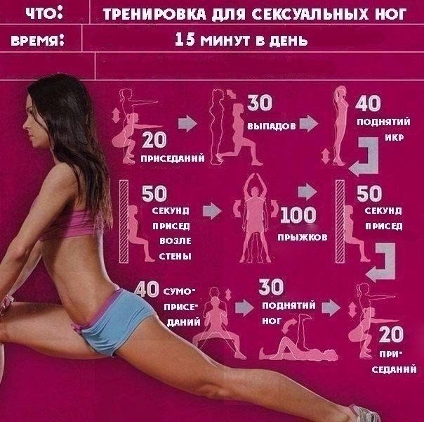 Тренировка для красивых и сексуальных ног Советы для женщин